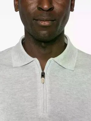 Canali Quarter-zip Knitted Polo Shirt