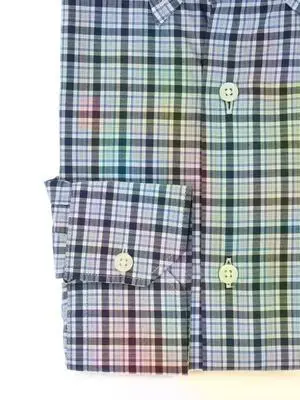 Corneliani Checked Button-down Shirt - Blue
