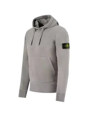 Stone Island Organic Cotton Fleece Hoodie - Grey