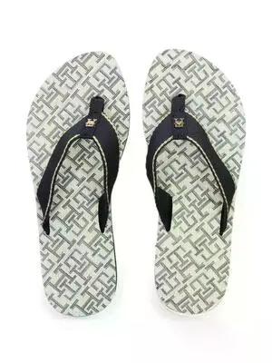 Tommy Hilfiger Monogram-print Platform Flip-flops