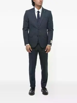 Corneliani Three-piece Single-breasted Suit - Blue