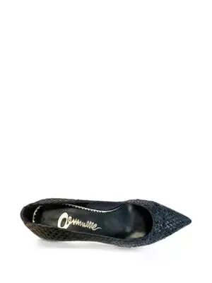 LA ROSE Carol Woven Heeled Pumps