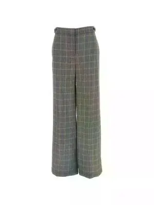 Stella McCartney Checked Wool Trousers - Grey
