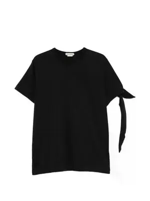 JW Anderson Tie-detail T-shirt - Black