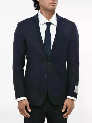 Corneliani Cc Collection Single-breasted Patch-pocket Blazer - Blue