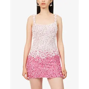 LA FUORI Petal Ombré Sequinned Mini Dress
