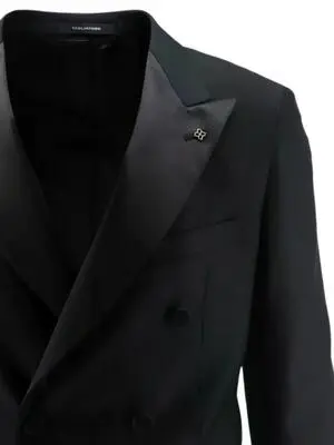 Tagliatore Double-breasted Wool Tuxedo Blazer
