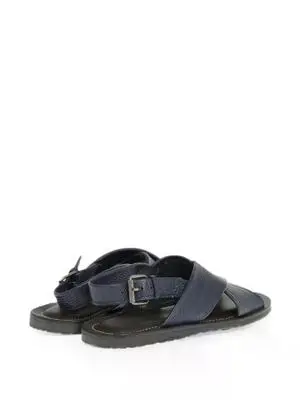 Corneliani Crossover-strap Slingback Sandals - Blue