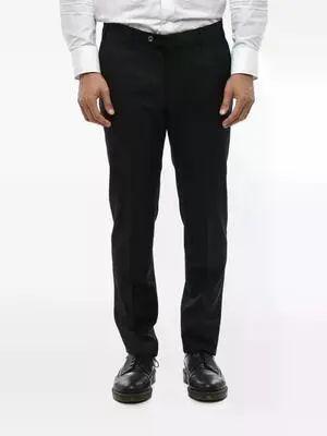 Corneliani Pressed-crease Tailored Trousers - Black