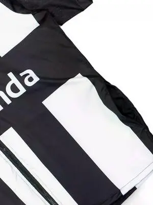 PROTOTYPES Padded Hooded Gilet With Striped Pattern