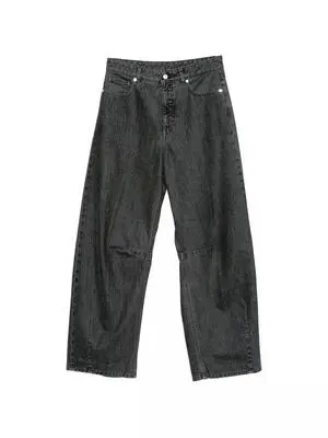 NINE:INTHE:MORNING Sofy Ergonomic Wide-leg Jeans - Black