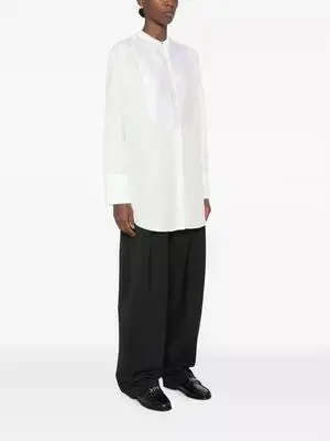 ALYSI Bib Panel Band Collar Shirt