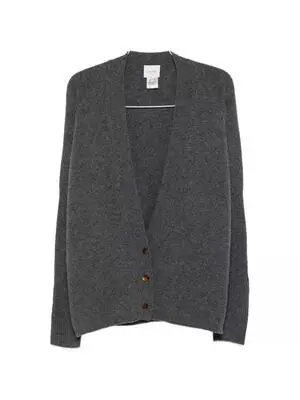 ALYSI Ribbed-trims V-neck Cardigan - Grey