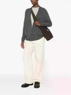 ALYSI Ribbed-trims V-neck Cardigan