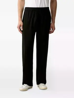 Emporio Armani Logo-embroidered Elasticated-waistband Track Pants - Black