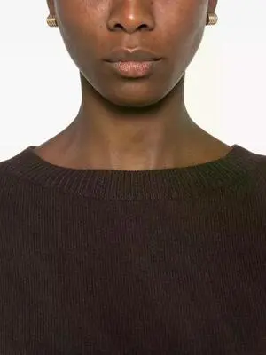 ALLUDE Long-sleeve Ribbed-trim Sweater