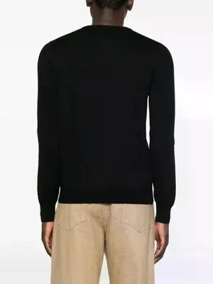 Tagliatore Marley Crew-neck Long-sleeve Sweater - Black