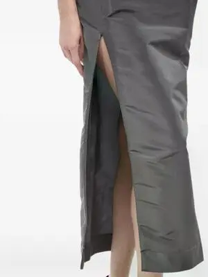 SUPER BLOND Strapless Silk Midi Dress