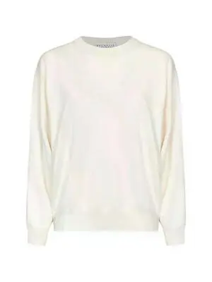 Brunello Cucinelli Monili-trimmed Cashmere Sweater - Neutrals