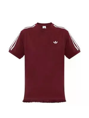 Adidas Ruffle-trim Logo-embroidered T-shirt