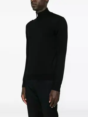 Tagliatore Quarter-zip Knitted Polo Shirt