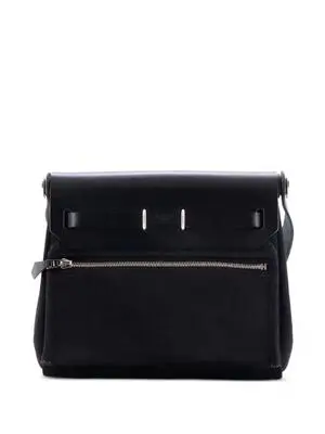 Hermès Herbag Zip Toile And Leather 20 Shoulder Bag - Black