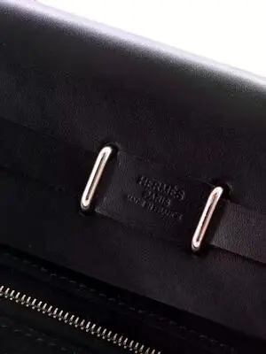 Hermès Herbag Zip Toile And Leather 20 Shoulder Bag - Black