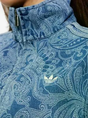 Adidas X Liberty London Firebird Denim Track Top With Paisley Print