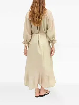 SKALL STUDIO Benedette Ruffled Tie-fastening Maxi Dress