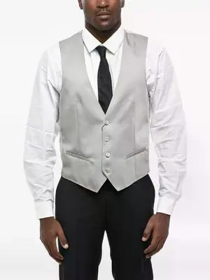 Corneliani Satin-finish Welt-pocket Waistcoat - Grey