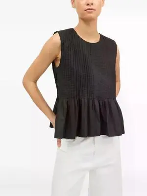 SKALL STUDIO Pintucked Peplum Top