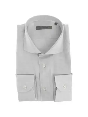 Corneliani French-collar Long-sleeve Shirt - Grey