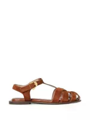 COCCINELLE Buckle-fastening T-bar Sandals - Brown