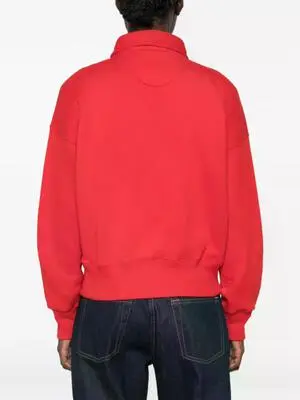 Polo Ralph Lauren Quarter-zip Logo Embroidered Polo Sweater - Red