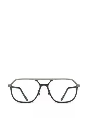 BLACKFIN Lopez Geometric-frame Aviator Eyeglasses - Grey