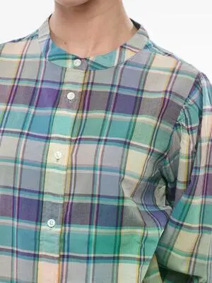 Woolrich Plaid Mandarin-collar Shirt