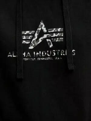 Alpha Industries Logo Print Drawstring Hoodie