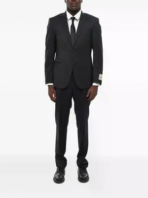 Corneliani Peak-lapel Single-breasted Suit - Black