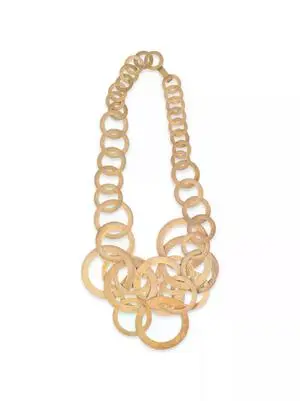 Vintage Interlocking Hoop Necklace - Gold