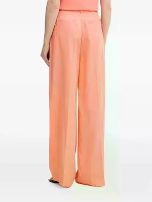 Lola Casademunt Pleated Palazzo Pants With Logo Plaque