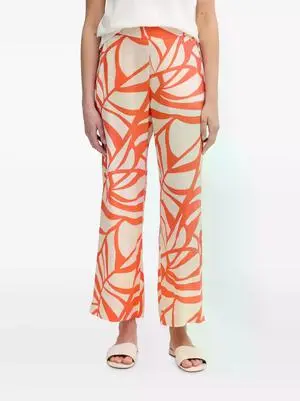 Lola Casademunt Leaf Print Straight-leg Trousers