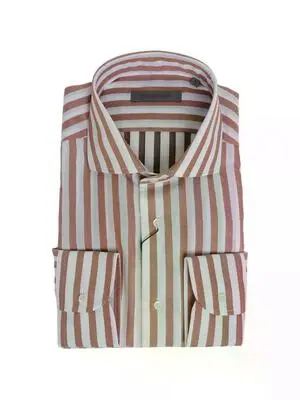 Corneliani Striped French-collar Shirt