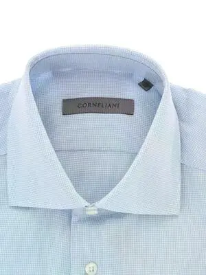 Corneliani Mini-check French-collar Shirt
