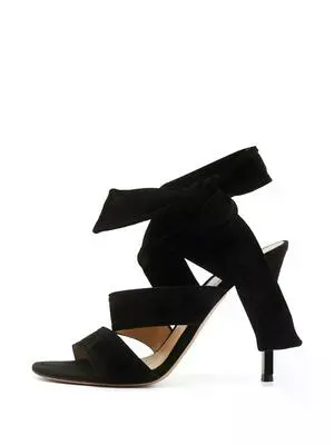 GIANVITO ROSSI Suede Ankle-strap Sandals - Black