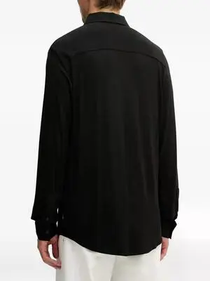 Armani Exchange Logo-embroidered Long-sleeve Shirt