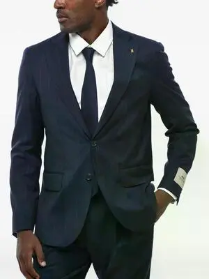 Corneliani Cc Collection Pinstriped Wool Suit - Blue