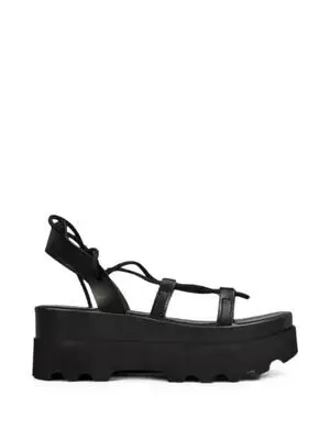ALTERCORE Sue Lace-up Platform Sandals - Black
