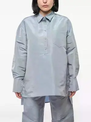 SUPER BLOND Oversized Silk-organza Blouse
