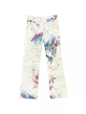 Roberto Cavalli Floral Print Trousers