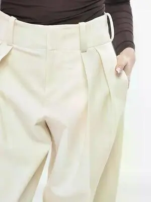 SUPER BLOND Pleated High-rise Trousers